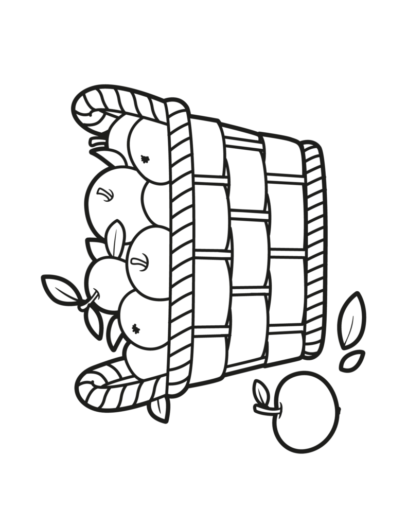 Bushel Apples Moreprintabletreats Sketch Coloring Page
