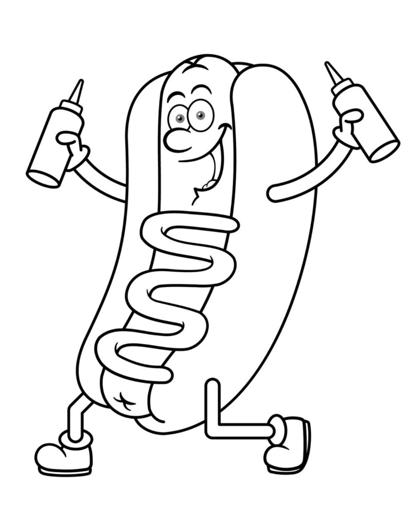 20 Hot Diggigity Hot Dog Coloring Pages My Favorite Coloring Pages